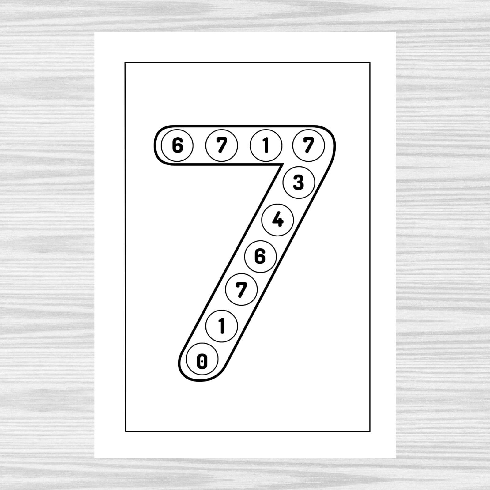 Number Dot Marker Printable Colouring Pages, Make Dot Activity, Number ...