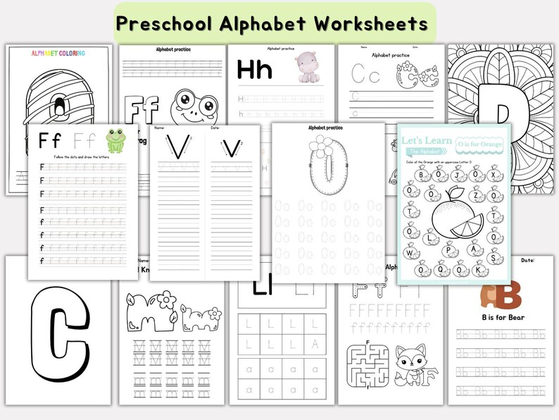 Preschool Pre-k + Kindergarten Learning Bundle, +500 Pages,activity ...