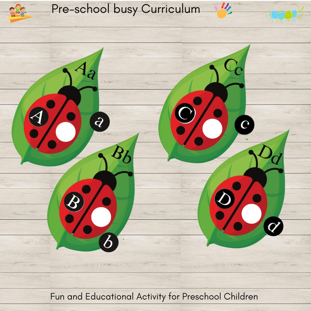 Alphabet Ladybug Matching Game | Preschool Letter Recognition Activity ...
