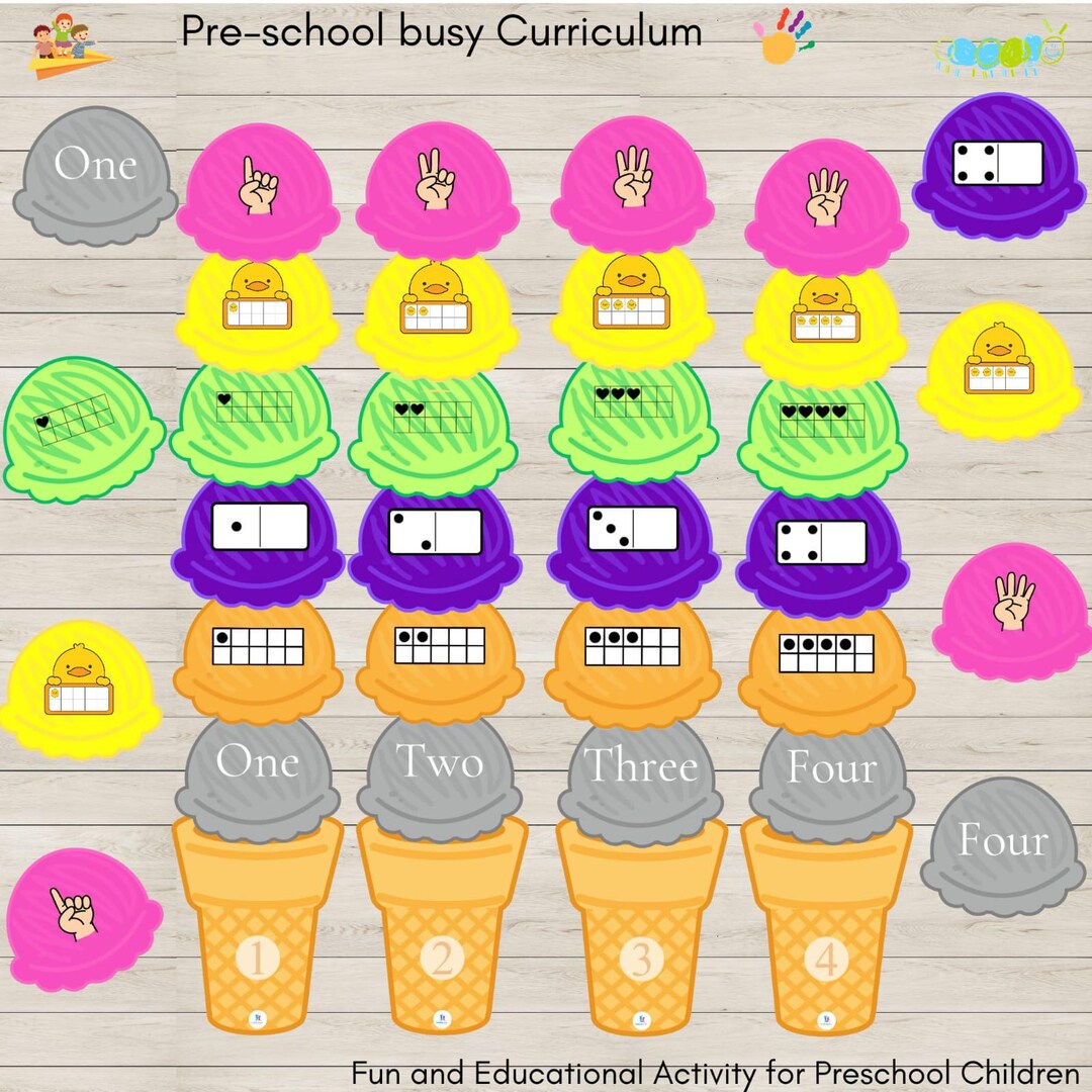Preschool Ice Cream Number Matching Activity | Fun and Engaging ...