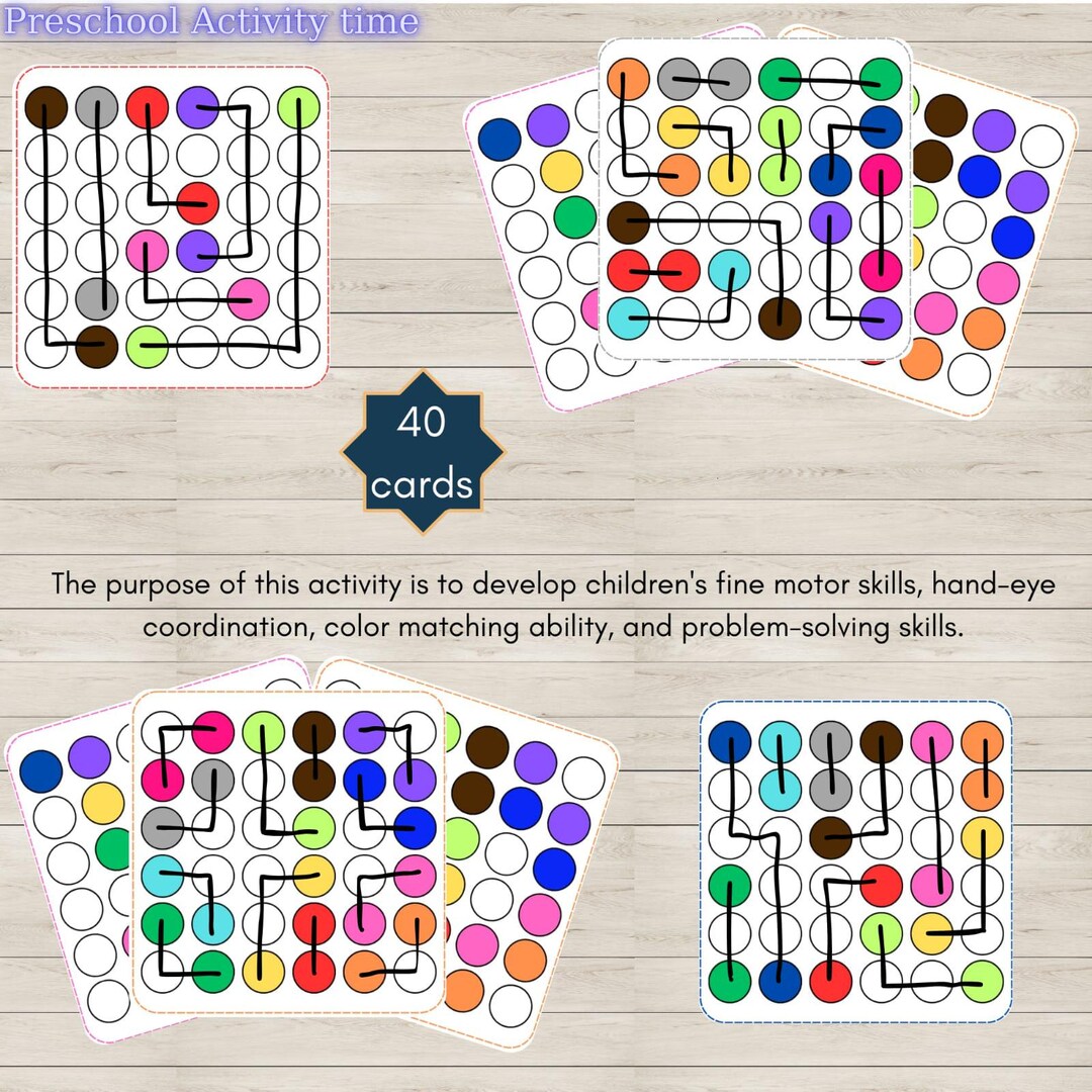 Color Matching, Fine Motor Skills Activity – Fun ,educational Game for ...