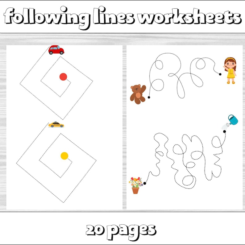Preschool Line Tracing Worksheets, Writing Preparation, Homeschool Busy ...