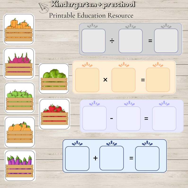 Printable Farmers Market Math Activity | Addition, Subtraction ...