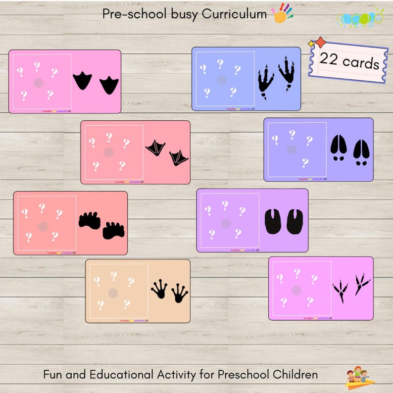 Printable Animal Tracks Matching Activity | Fun Montessori Nature Game ...