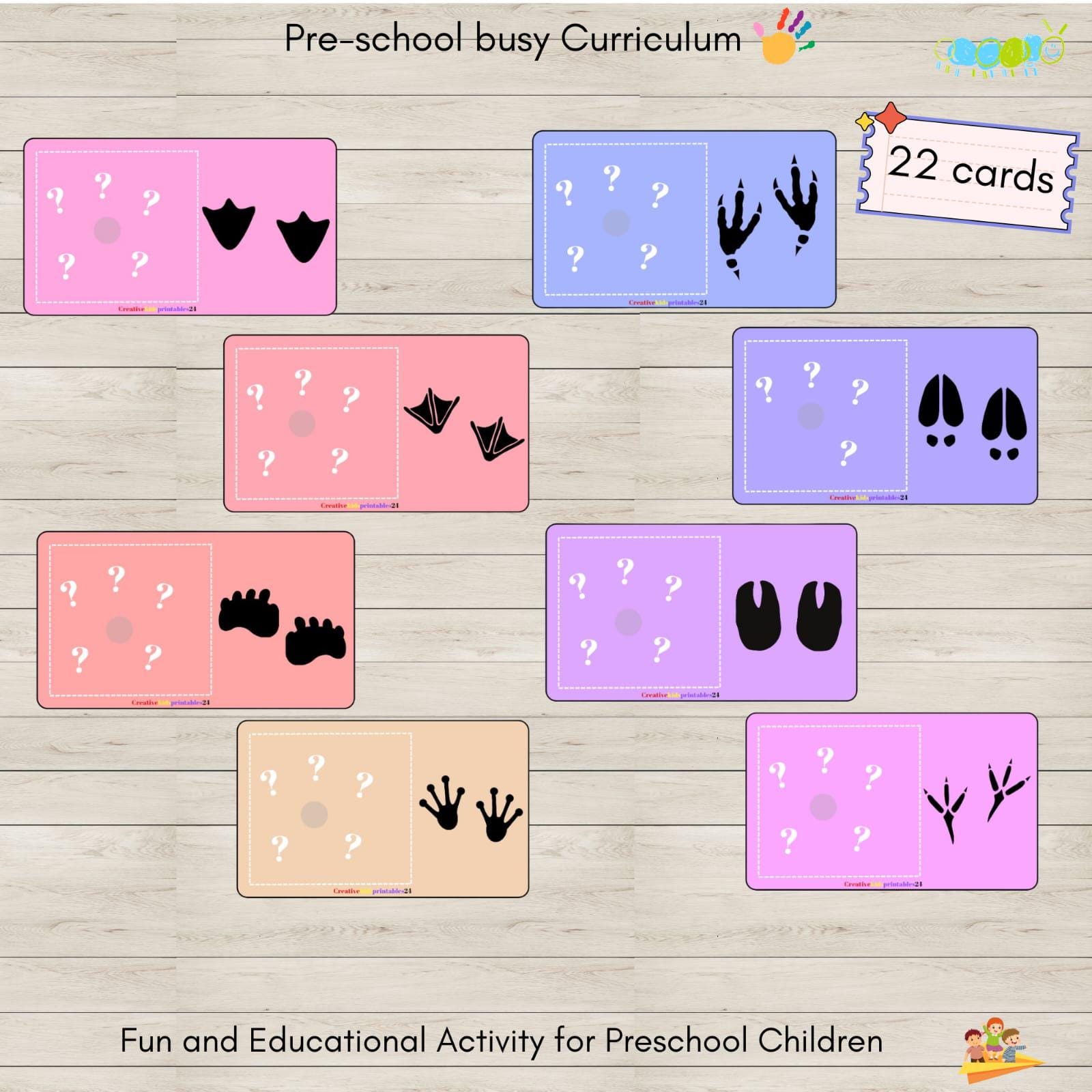 Printable Animal Tracks Matching Activity | Fun Montessori Nature Game ...