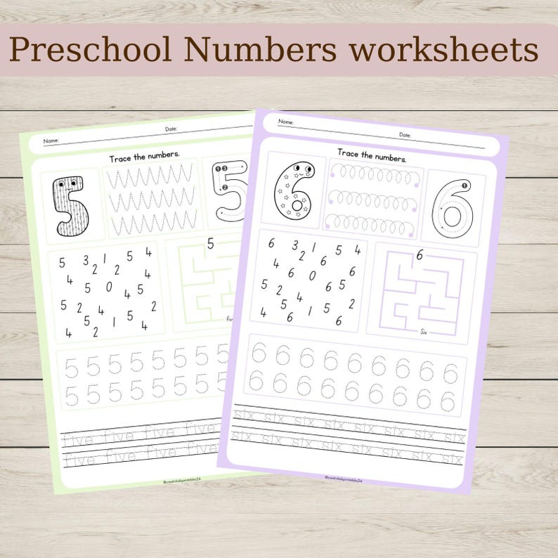 Preschool Number Tracing Worksheets | 0-9 Printable Activities for Kids ...