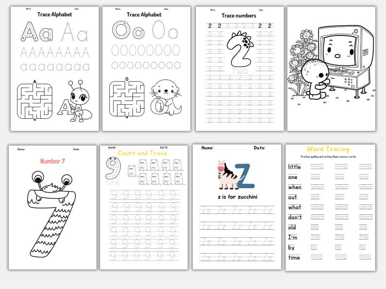 Preschool Pre-k + Kindergarten Learning Bundle, +500 Pages,activity ...