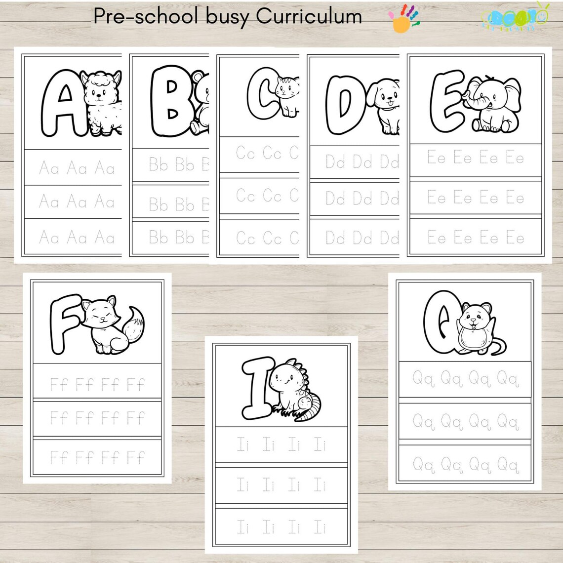 A to Z Cute Animal Alphabet Tracing Worksheets | Fun and Educational ...