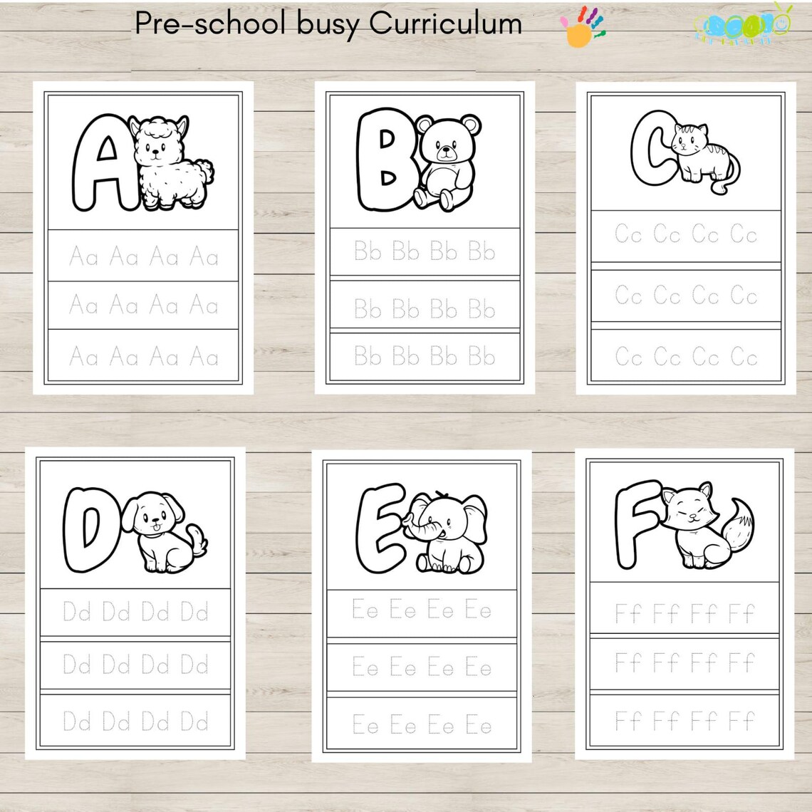 A to Z Cute Animal Alphabet Tracing Worksheets | Fun and Educational ...