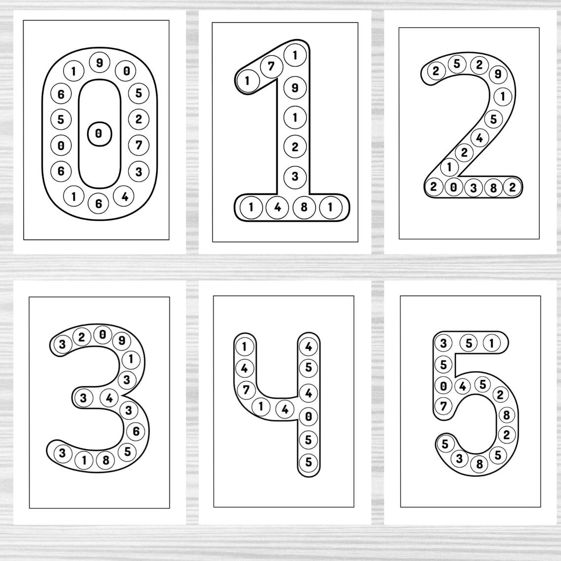 Number Dot Marker Printable Colouring Pages, Make Dot Activity, Number ...