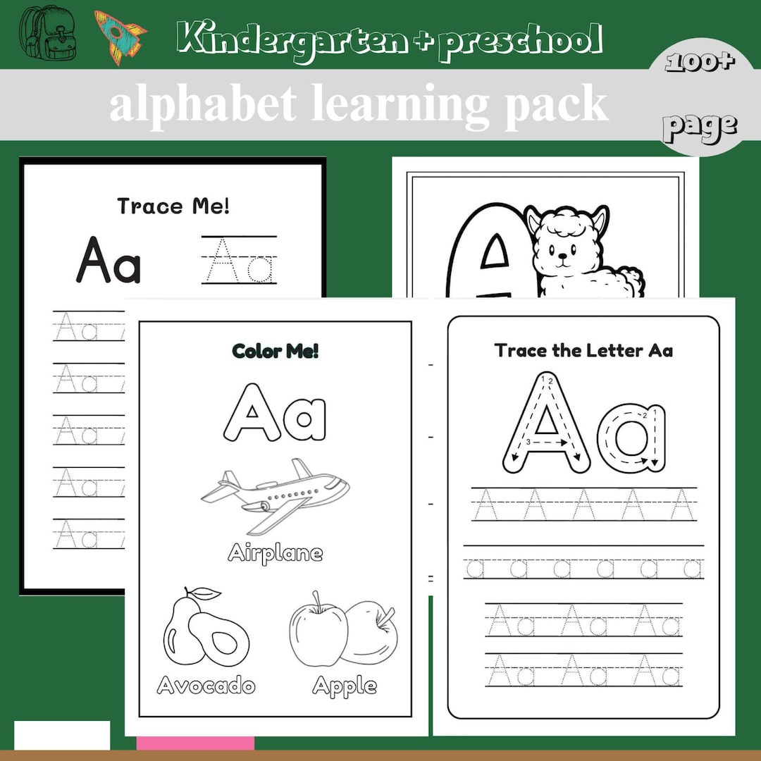 Printable Alphabet Worksheets Busy Book Homeschool Teacher Kids Letters ...