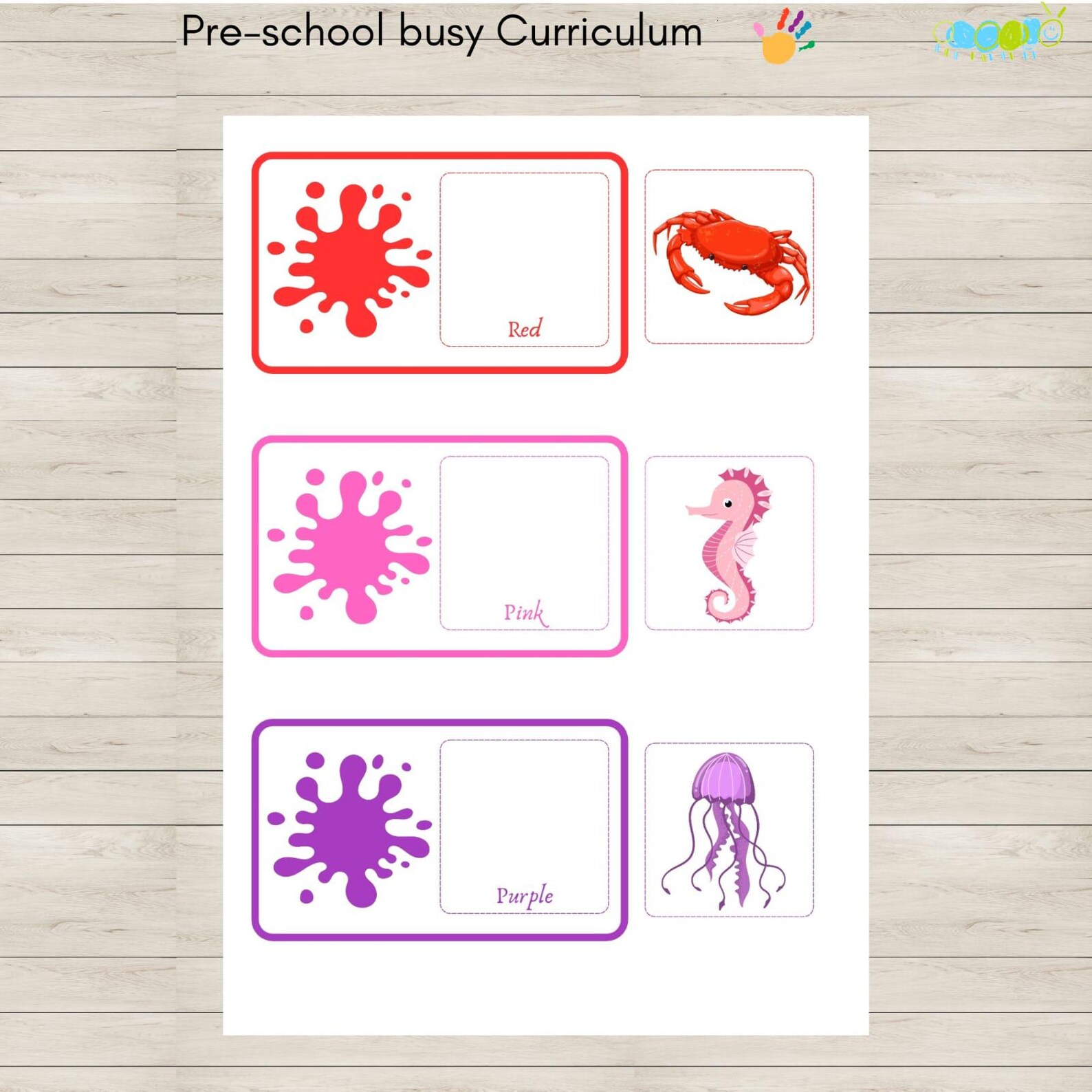 Preschool Color Matching Activity | Busy Book Printable | Toddler ...