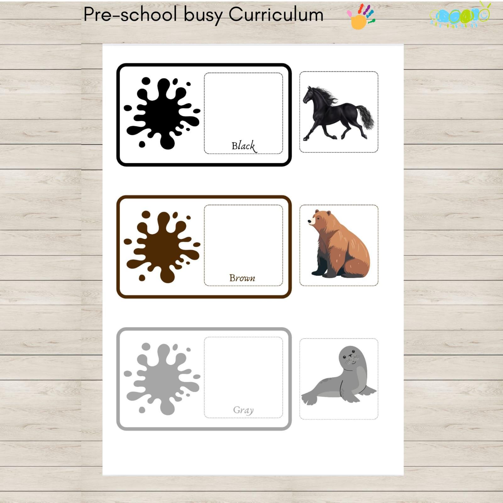 Preschool Color Matching Activity | Busy Book Printable | Toddler ...