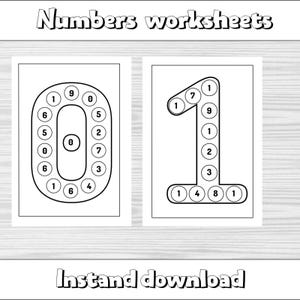 Number Dot Marker Printable Colouring Pages, Make Dot Activity, Number ...