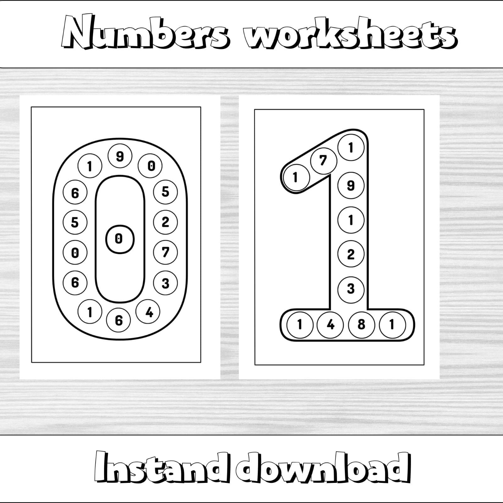 Number Dot Marker Printable Colouring Pages, Make Dot Activity, Number ...