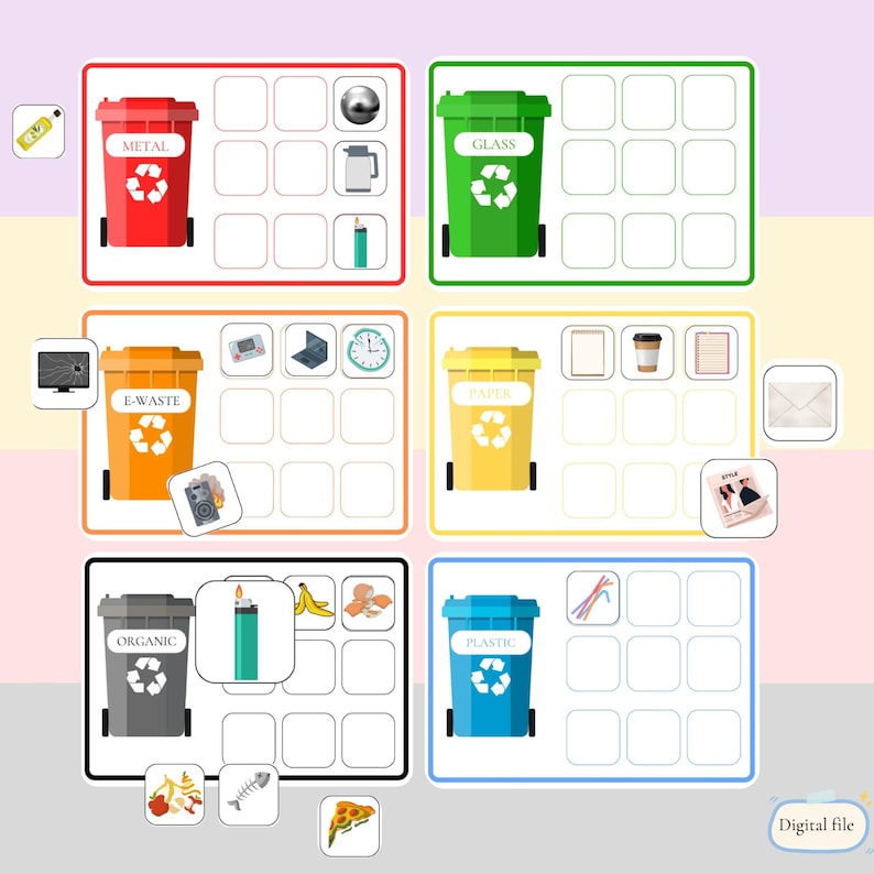 Interactive Eco Education: Printable Recycling Game for Kids, Eco ...