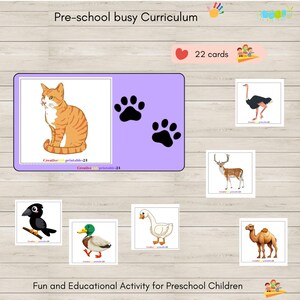 Printable Animal Tracks Matching Activity | Fun Montessori Nature Game ...