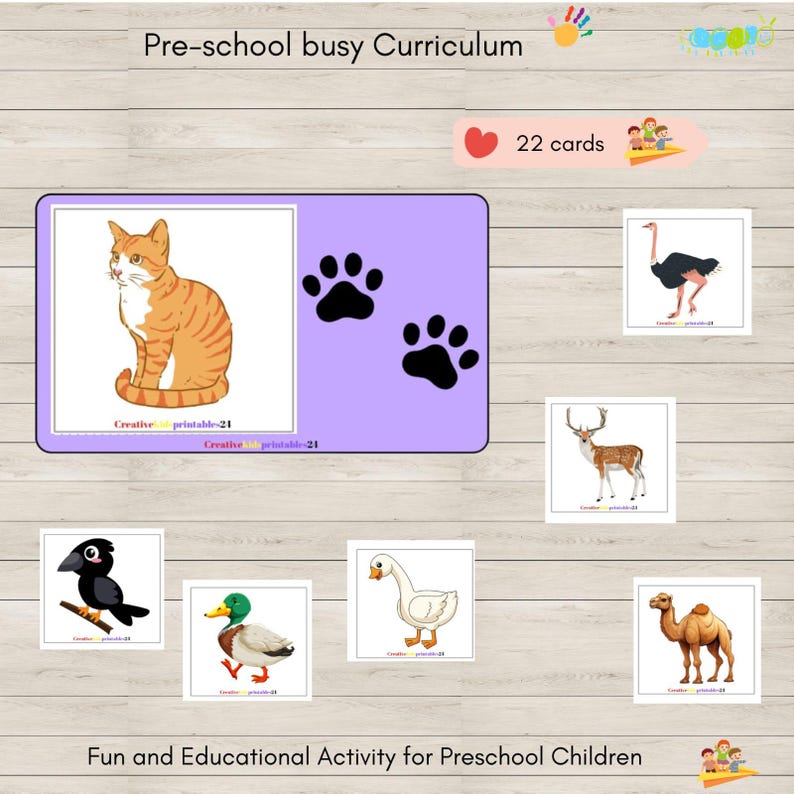 Printable Animal Tracks Matching Activity | Fun Montessori Nature Game ...