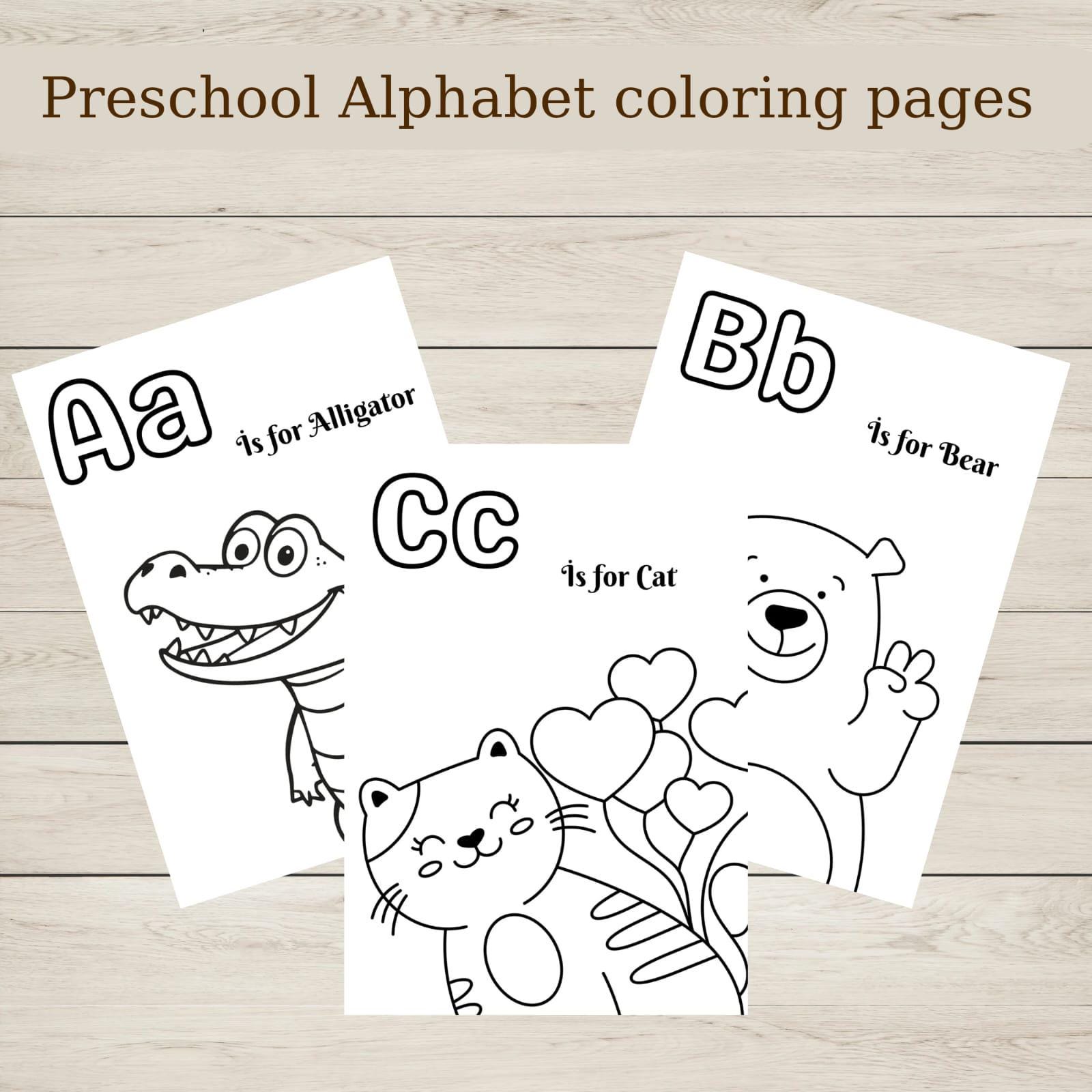 A-Z Preschool Alphabet Coloring Pages | Fun Animal Letters Tracing ...