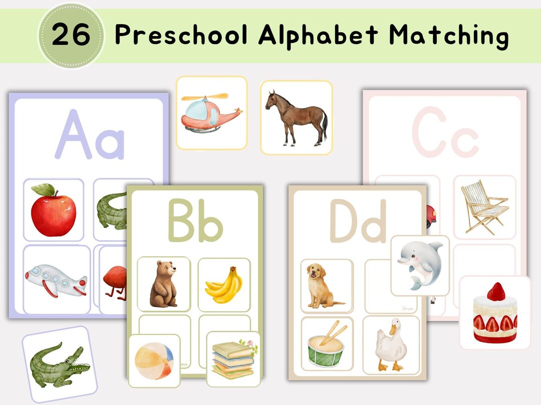 ABC Matching Activity for Kids, Alphabet Busy Book,beginner Sound ...