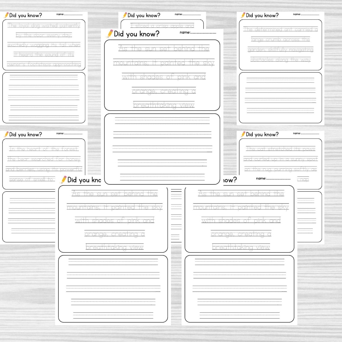 100 Printable Sentence Writing Worksheets Sentence Writing Activity 1.3 ...