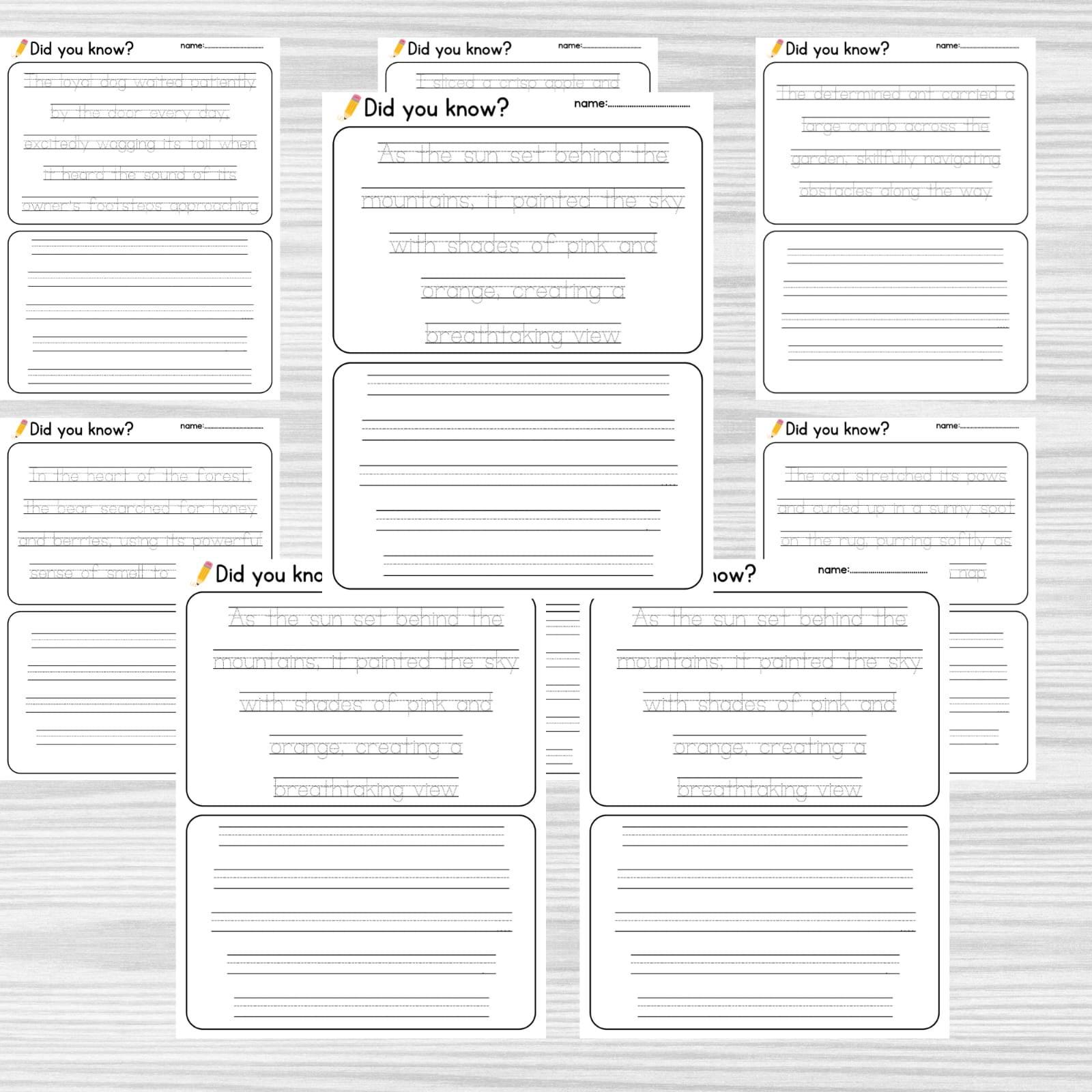 100 Printable Sentence Writing Worksheets Sentence Writing Activity 1.3 ...