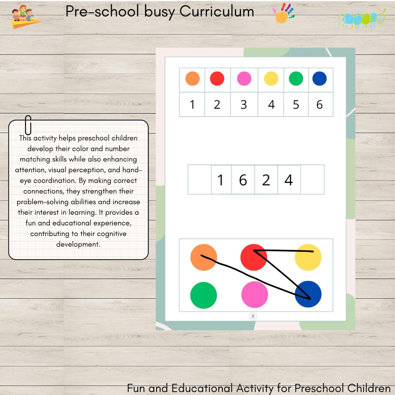 Fun and Educational Color & Number Matching Activity for Preschoolers ...