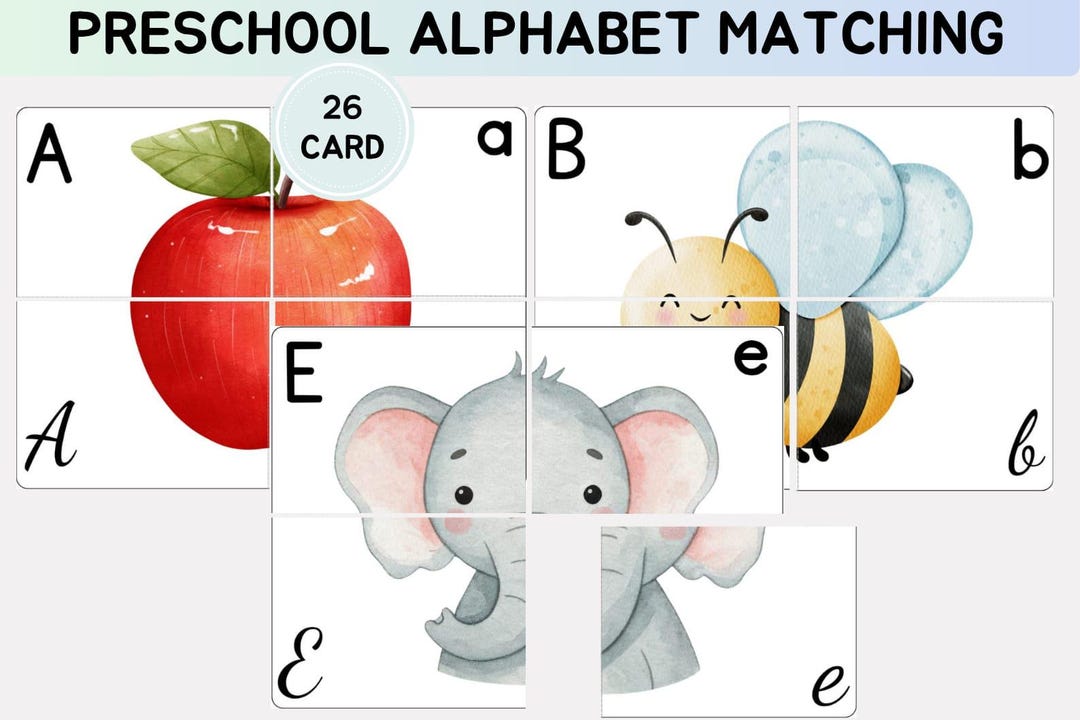 Alphabet Matching, Sorting Activity Toddler Beginning Sounds Alphabet ...