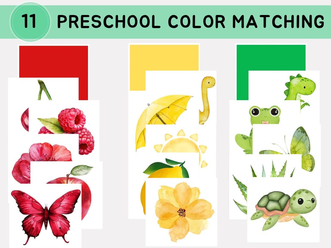 Preschool Color Matching Activity, Fun, Educational Learning Game for ...