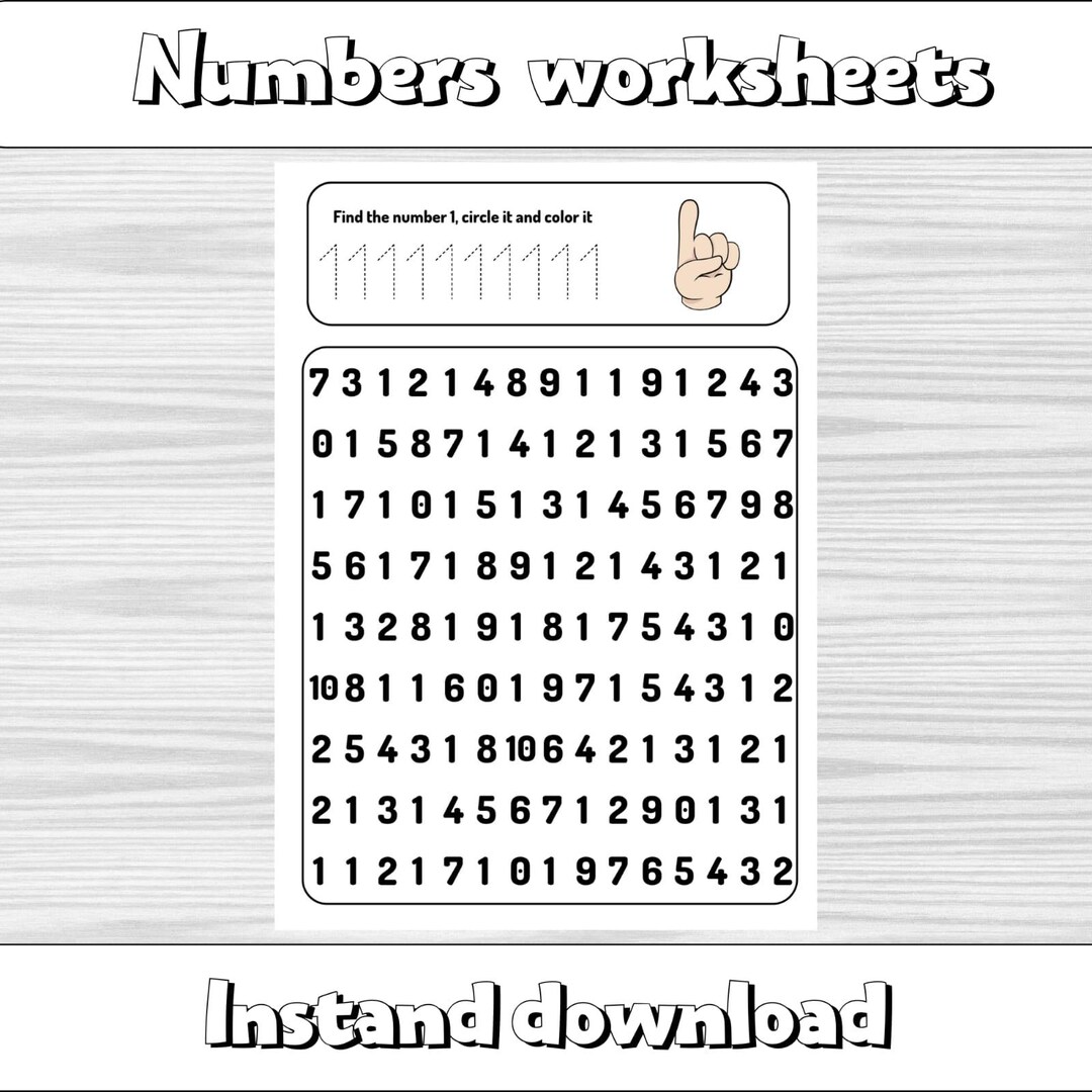 10 Printable All About the Numbers 1-10 Worksheets. Preschool ...