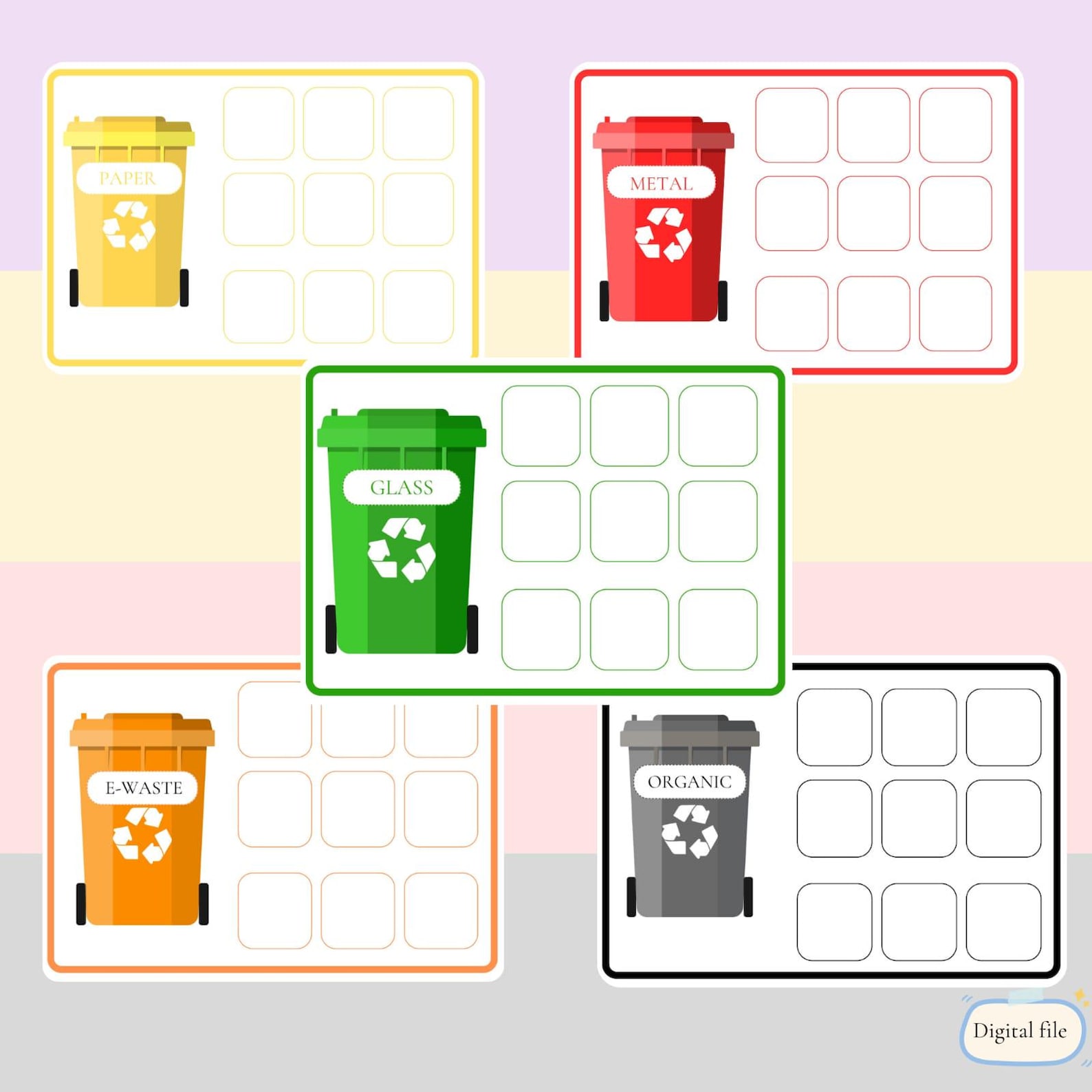 Interactive Eco Education: Printable Recycling Game for Kids, Eco ...
