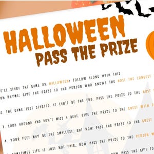 Halloween Pass the Prize Group Game | Halloween Pass the Gift Left to ...