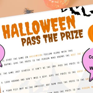Halloween Pass the Prize Group Game | Halloween Pass the Gift Left to ...