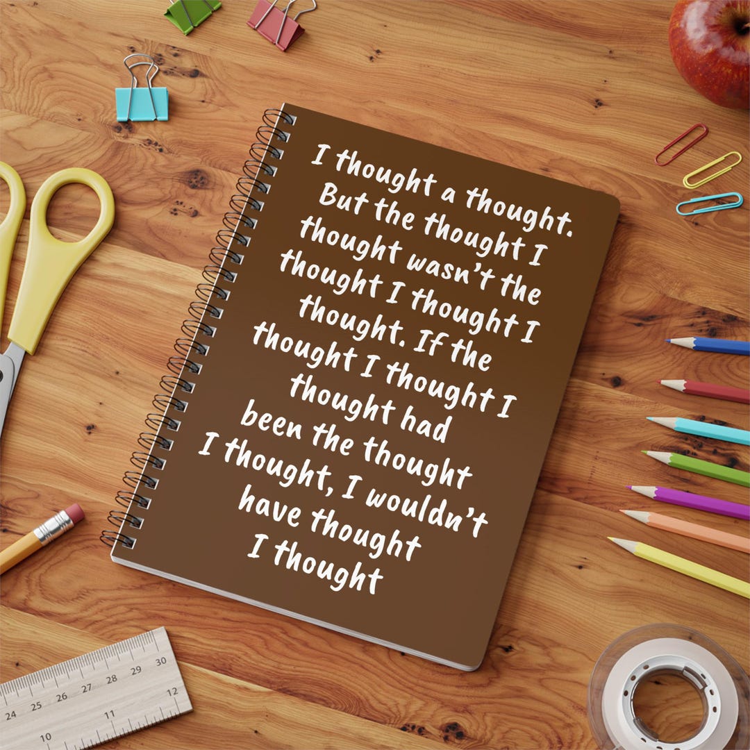 I Thought A Thought... Wirobound Softcover Notebook, A5, Tongue Twister ...