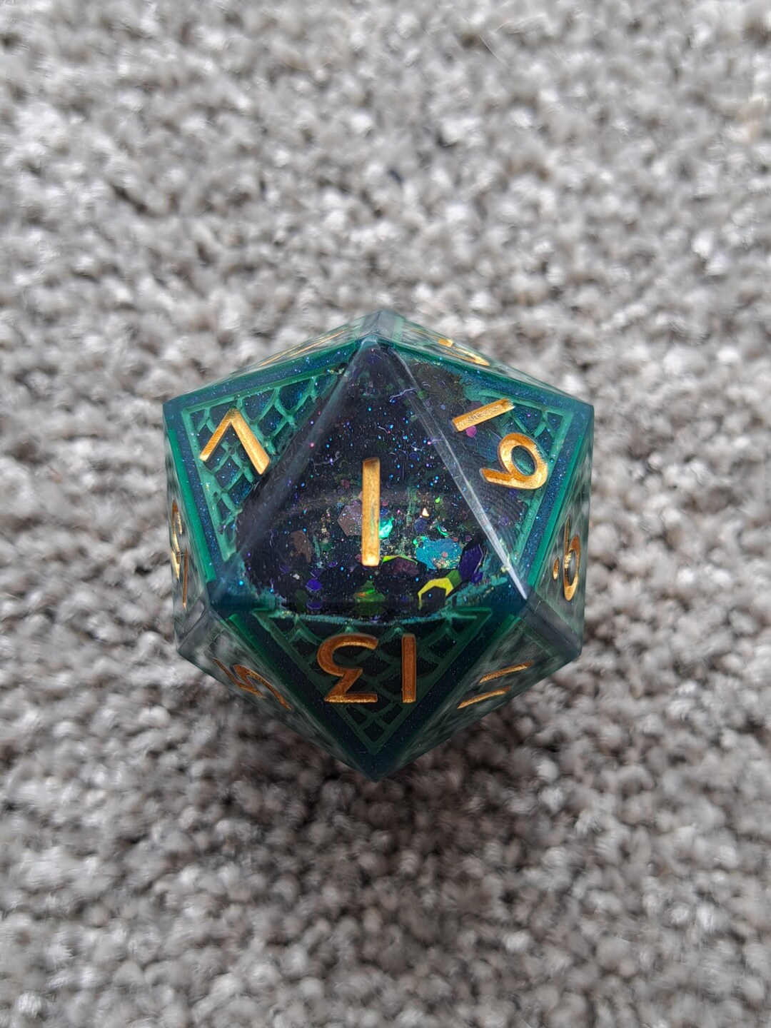 Garden Dragon. Dice Chonk Dnd Dice Set, Polyhedral Dice, RPG Dice Resin ...