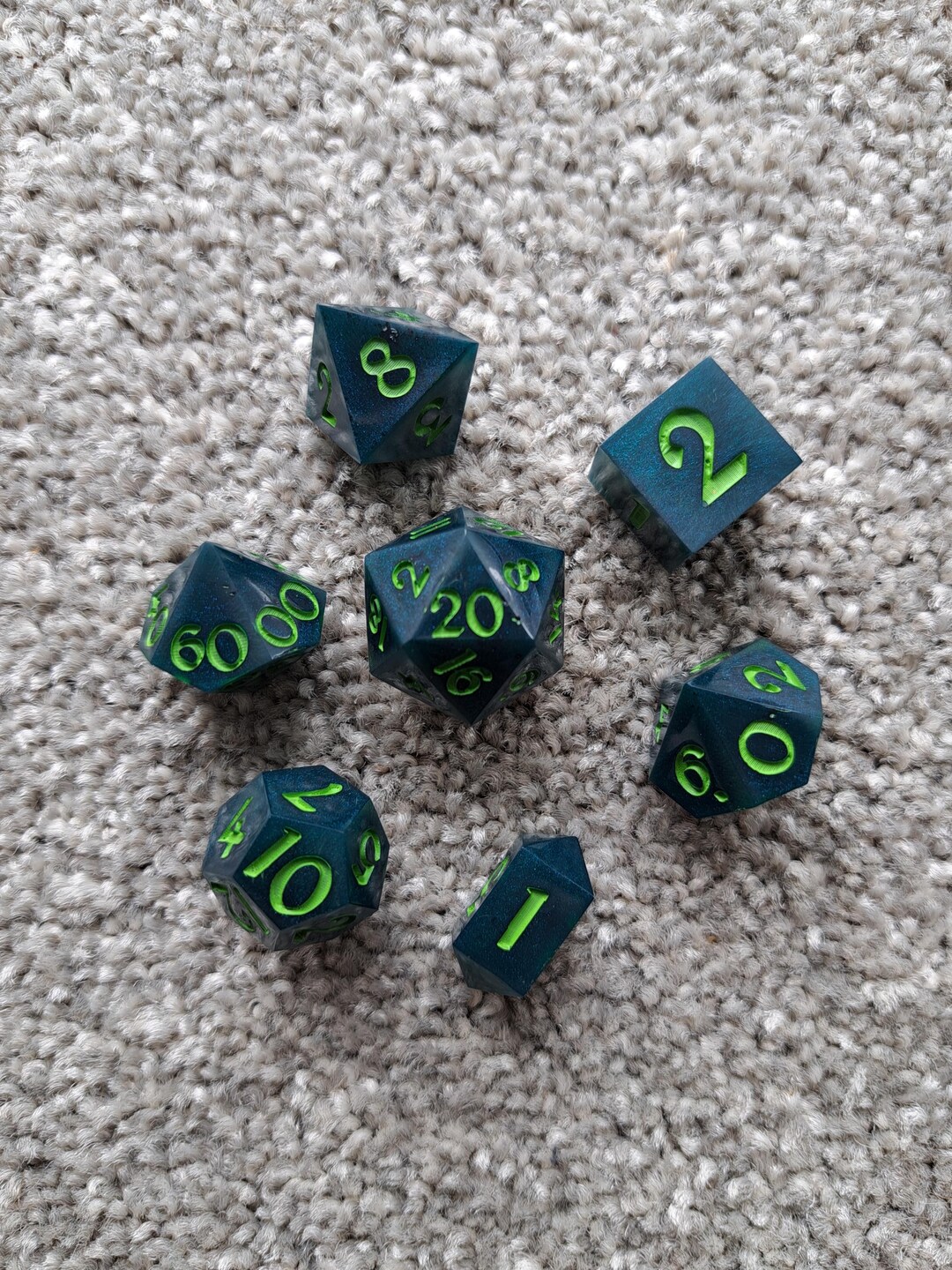 Spell Fire. Dnd Dice Set, Polyhedral Dice, RPG Dice, Resin Dice Set ...