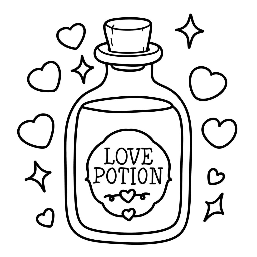 Ten Valentine's Day Coloring Pages - Etsy