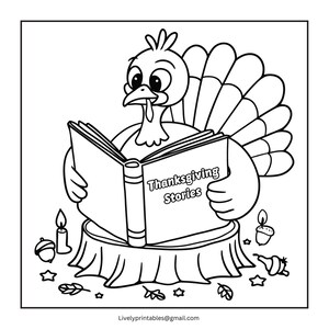 Bold and Easy Thanksgiving Coloring Pages 20 - Etsy