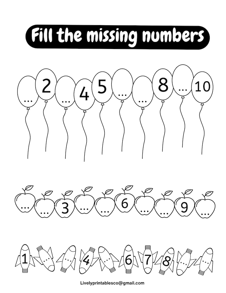 Six Fun Number Recognition Activities Fill in the Missing Number ...