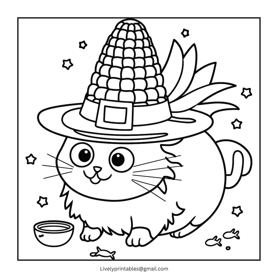 Bold and Easy Thanksgiving Coloring Pages 20 - Etsy