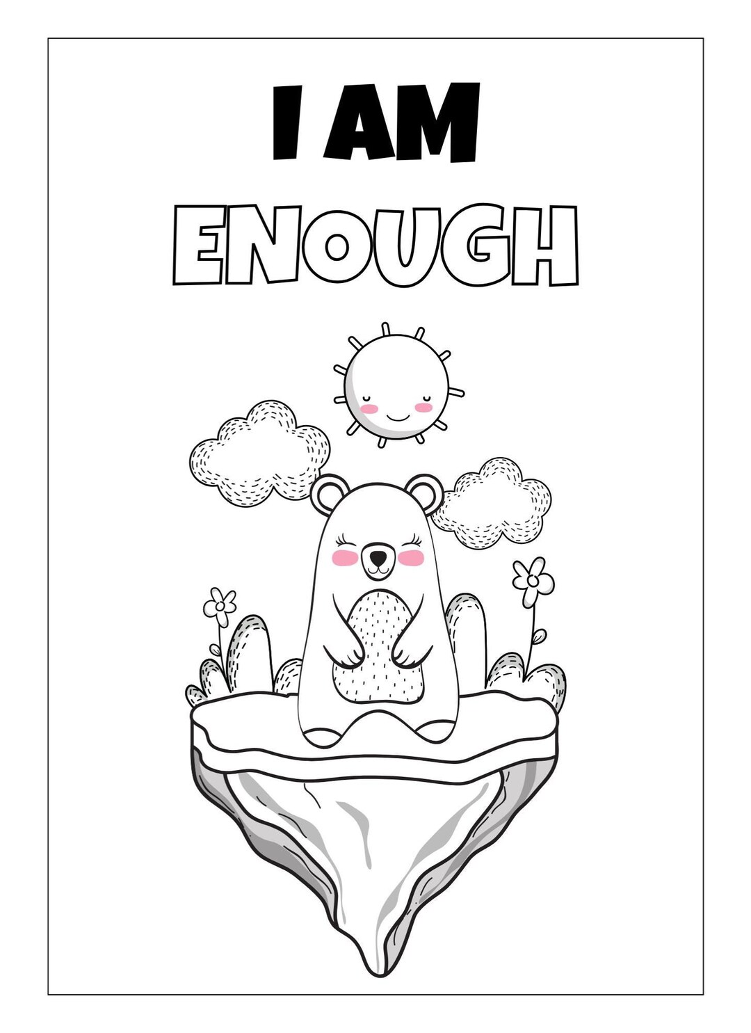 I Am Affirmation Coloring Pages for Kids - Etsy
