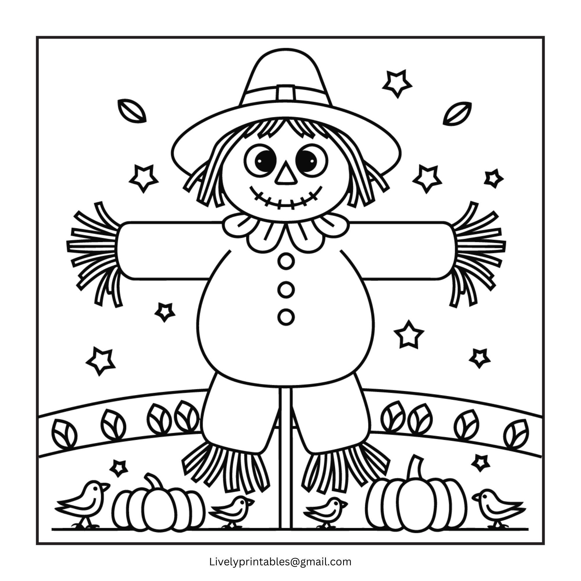 Bold and Easy Thanksgiving Coloring Pages 20 - Etsy