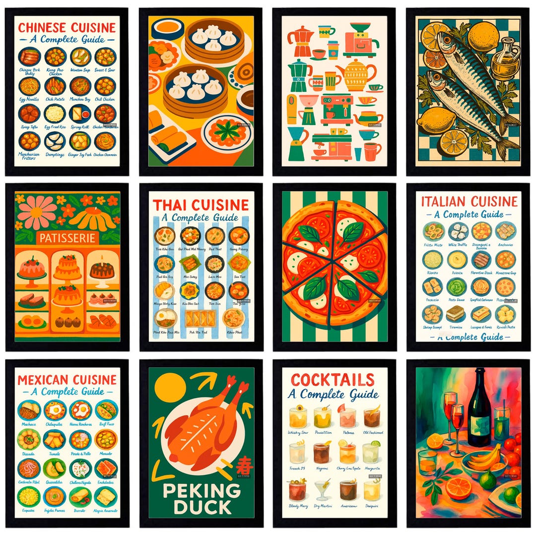 Food Vinyl and Acrylic Magnet Art – Coastal Landmark Fridge Decor Gift ...