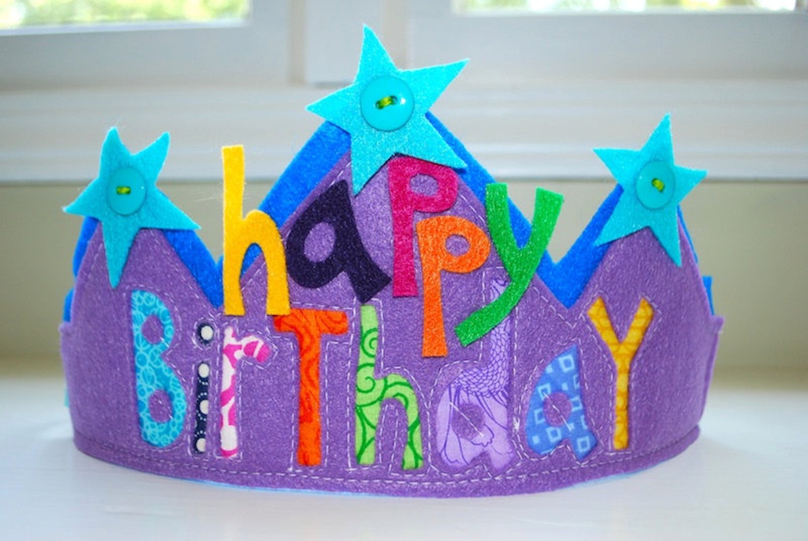 Custom Felt and Fabric Happy Birthday Crown - Etsy