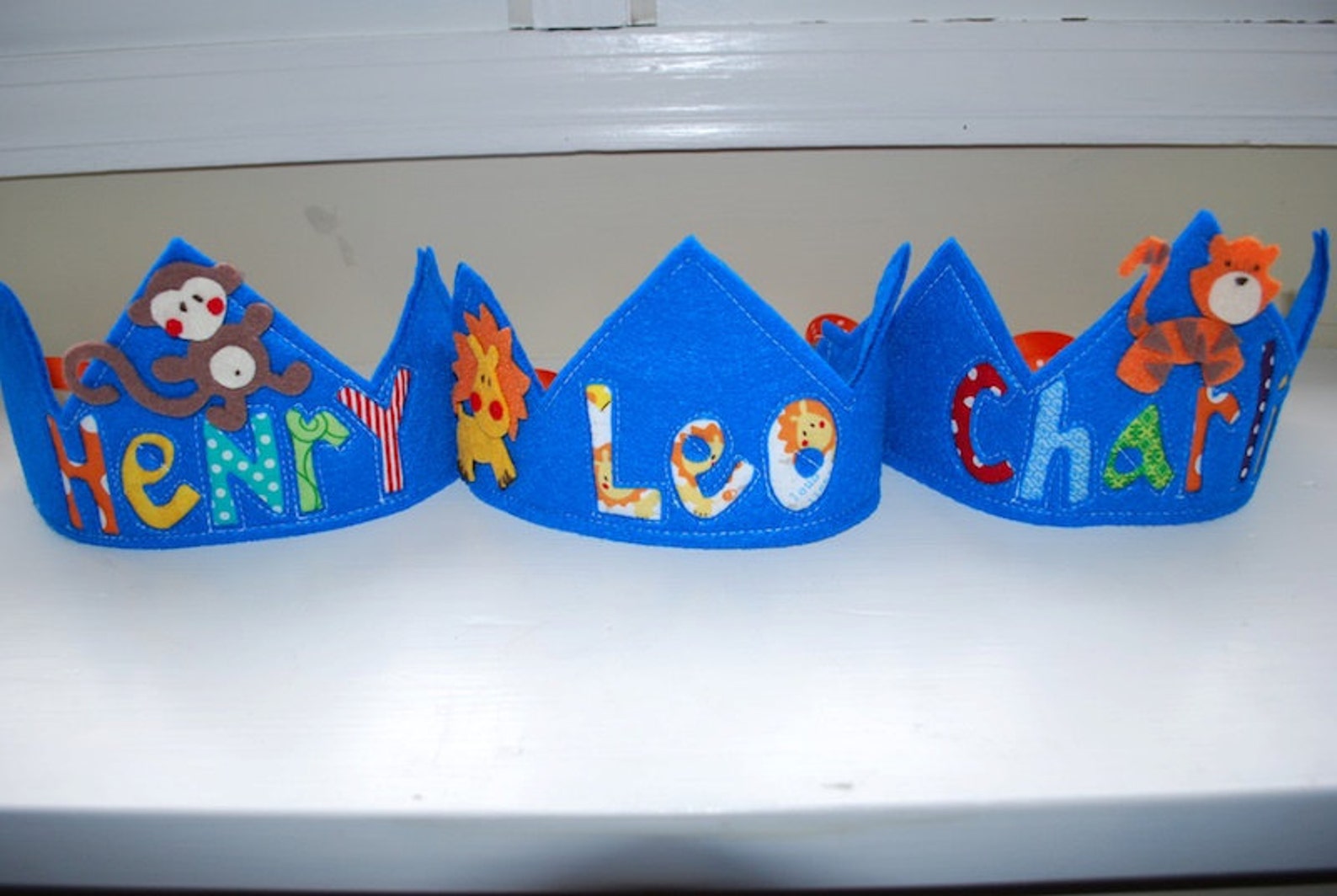 Custom Felt and Fabric Happy Birthday Crown Animal Zoo - Etsy