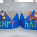 Custom Felt and Fabric Happy Birthday Crown Animal Zoo - Etsy