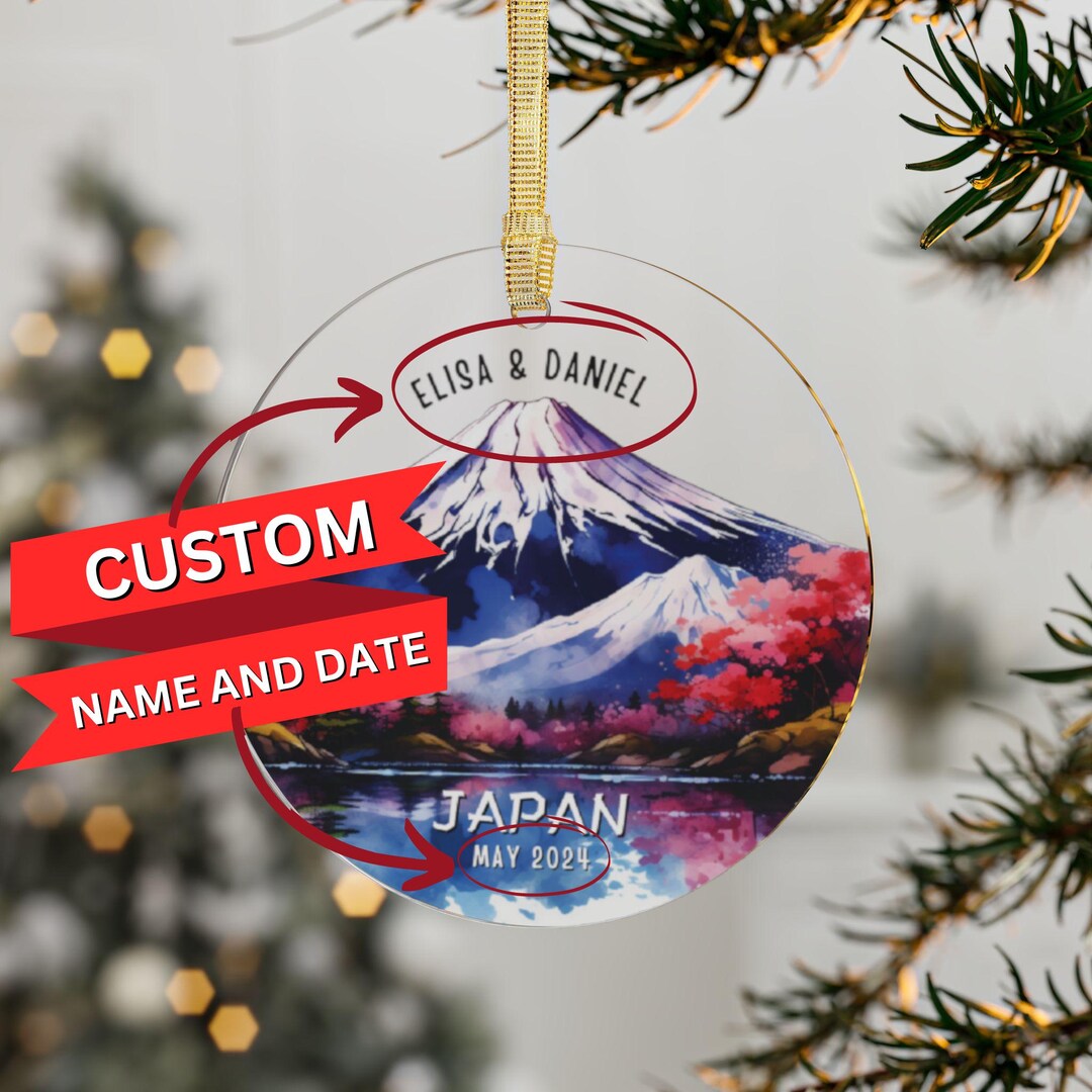 Japan Ornament Couples Japanese Holiday Keepsake Custom Acrylic ...