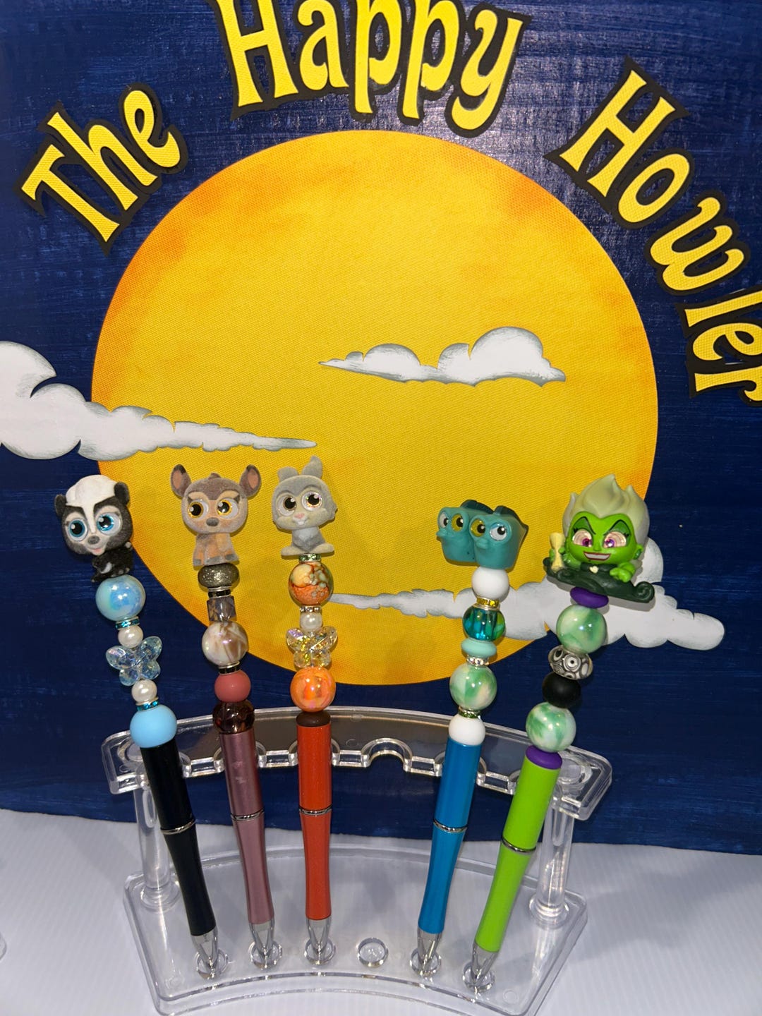 Disney Characters Bambi and the Little Mermaid. Beaded Doorable Pens - Etsy