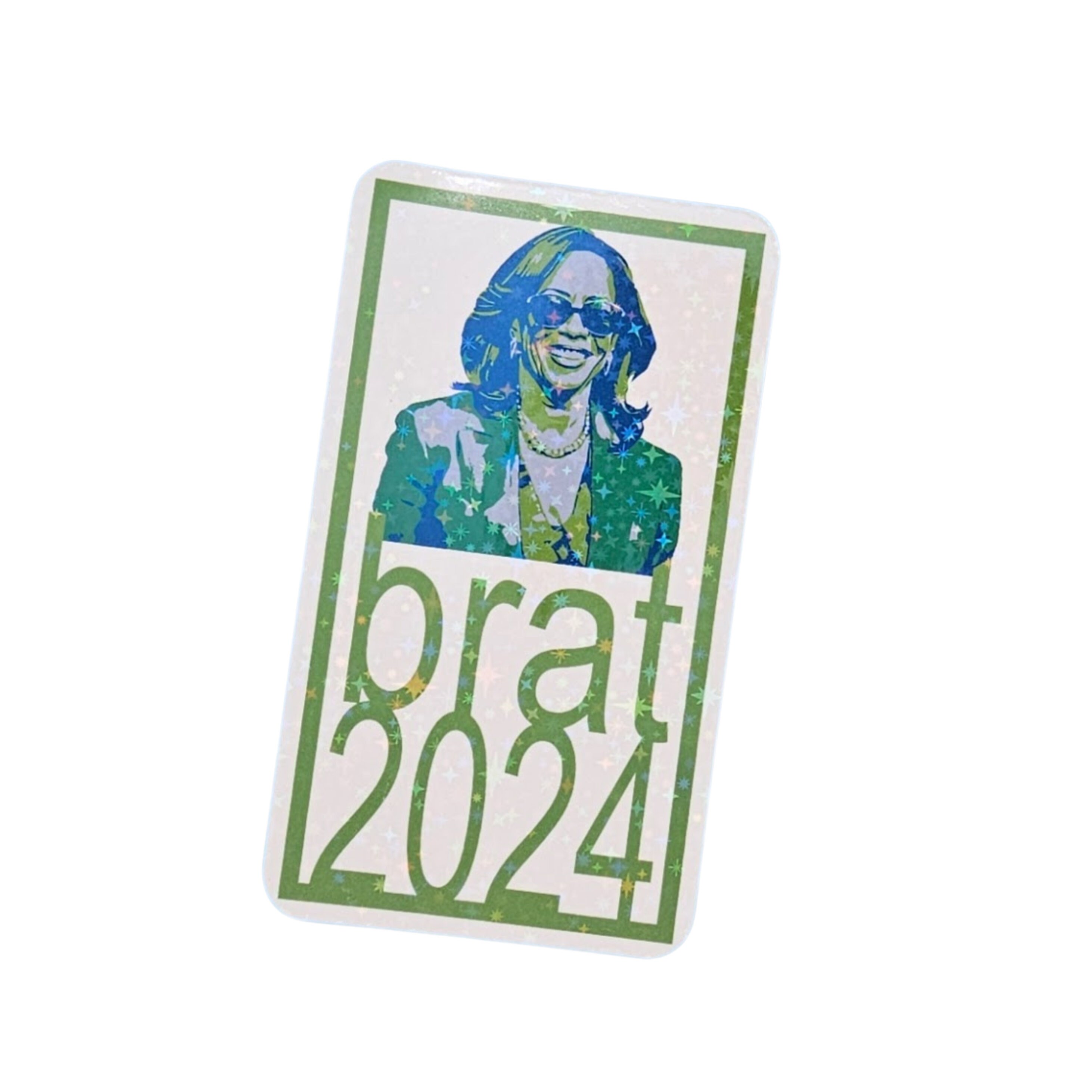 Kamala Harris Brat 2024 Original Art Sticker Holographic - Etsy