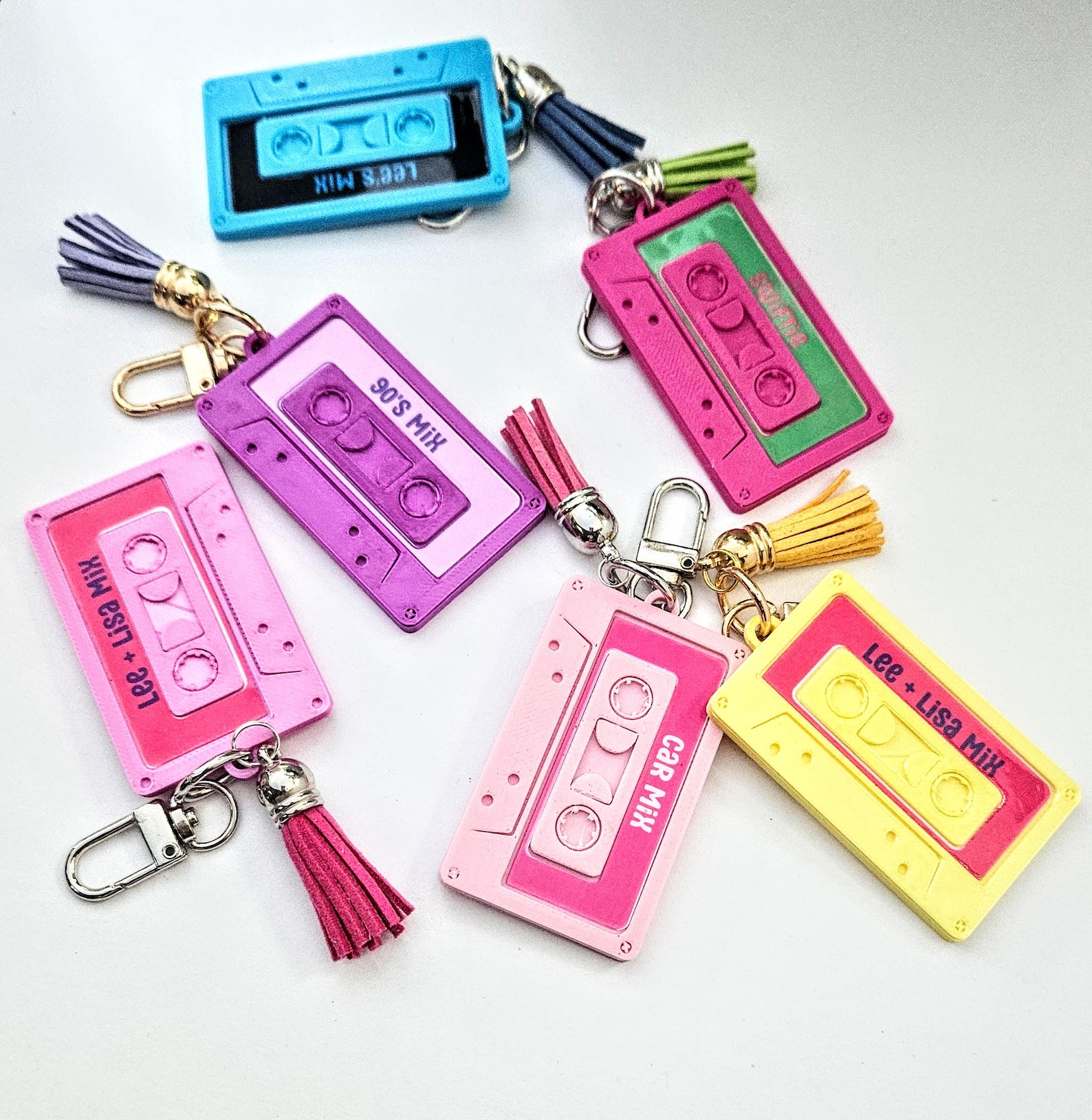 Custom Retro Cassette Tape Keychain – Personalized 3D Printed Gift ...